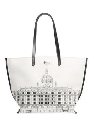 Harrods Building Landscape Shopper Bag - Ivory
