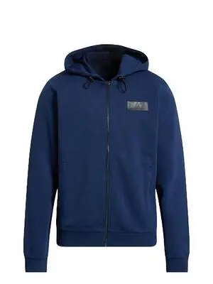 EA7 Hooded Sweatshirt With Zip Fastening - Navy