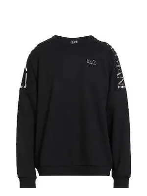 EA7 Sweatshirt In Cotton, Polyester, And Elastane - Black