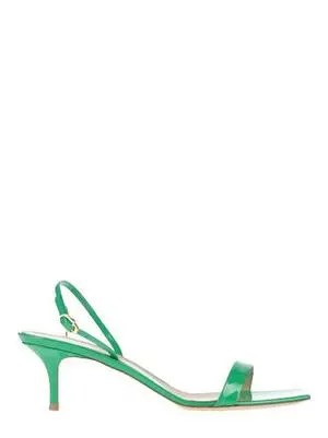 GIANVITO ROSSI Leather Ankle Strap Sandals - Green