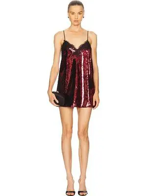 Retrofete Sequin Embellished Dress - Port & Black
