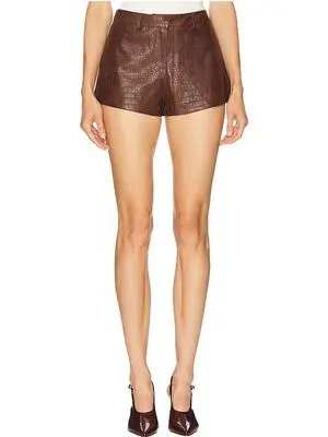 SNDYS X Wendy Croc Mini Short - Brown