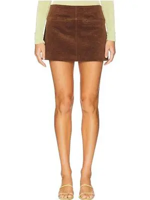 SIMONMILLER Twiggy Corduroy Mini Skirt - Choco Brown