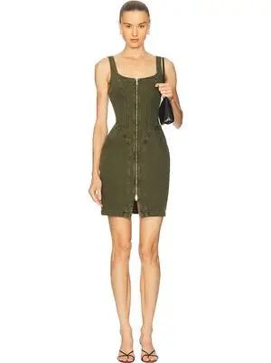 L'Agence Jaxyn Corset Zip Dress - Picholine