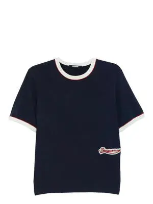 Jacquemus Logo-embroidered T-shirt - Blue
