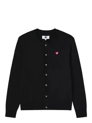 CHOCOOLATE Heart-embroidered Cardigan - Black