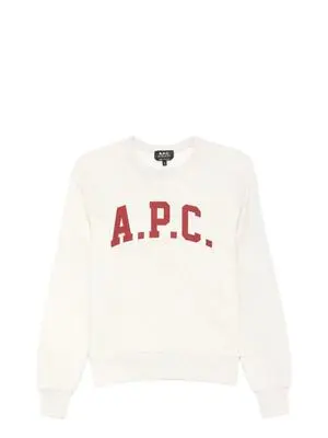 A.p.c. Logo-print Sweatshirt - Neutrals