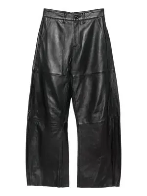 Soeur Panelled-leather Balloon Trousers - Black