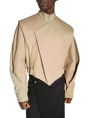 MUGLER Asymmetric-paneled Jacket - Neutrals