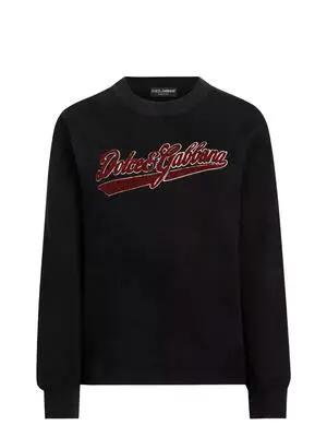 Dolce & Gabbana Logo-appliqué Sweatshirt - Black