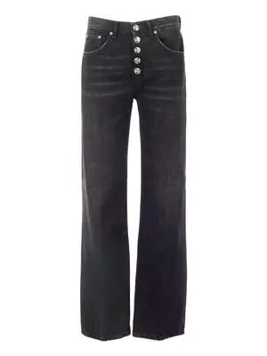 DONDUP Button-fly Straight Leg Jeans - Black