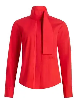 Patou Scarf-collar Shirt - Red