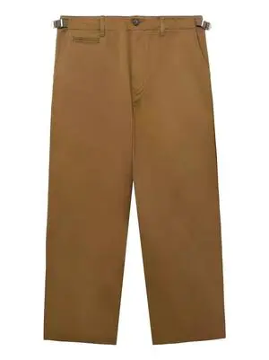 Comme Des Garçons Wide-leg Trousers With Belt Detail - Neutrals