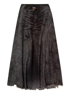 DIESEL Frayed-Hem A-Line Maxi Skirt