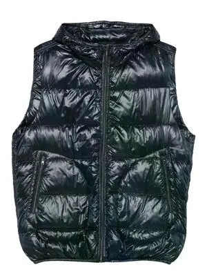 Herno Quilted Hooded Gilet - Blue