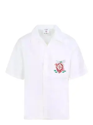 Casablanca Logo-embroidered Shirt - White