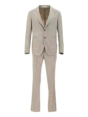 Tagliatore Pinstripe Single-breasted Suit - Neutrals