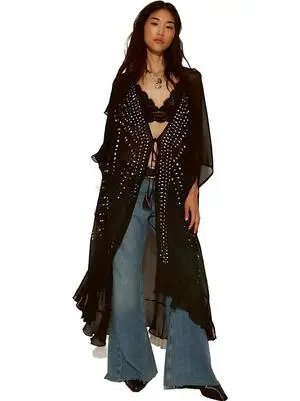 Free People Studded Duster Black
