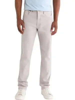 Marine Layer Flex Slim Straight Leg Twill Pants - Light Grey