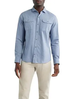 Johnnie-o Alpond Hangin' Out Cotton Button-up Shirt - Chambray