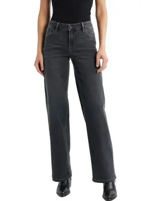 HIDDEN JEANS Mid-rise Dad Jeans - Charcoal
