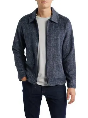 JOHNSTON & MURPHY Wool-Blend Zip Shirt Jacket