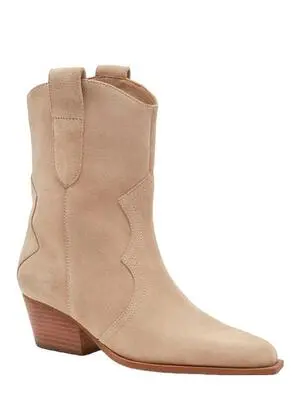 Free People Cat Nap Western Boot - Sunstone Sand Suede