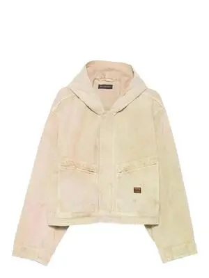 Balenciaga Denim Hooded Jacket - Neutrals