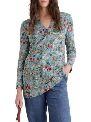 SEASALT CORNWALL Floral Organic Cotton Tunic - Still Life Sea Holly