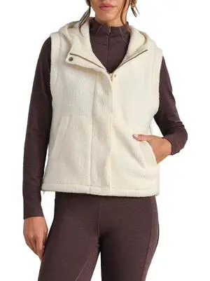 RHONE Aloft Fleece Hooded Vest - Ivory