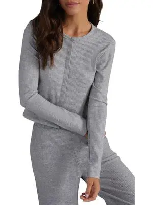 RHONE Livluxe Rib Cardigan - Heather Gray