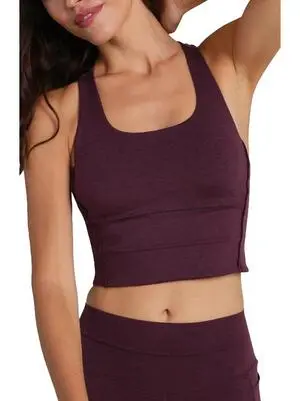 RHONE Revive Longline Bra Bordeaux Red Heather