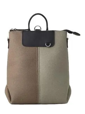 GRAF LANTZ Merino Wool Midi Colorblock Backpack - Cumin & Clay