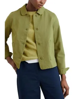 SEASALT CORNWALL Coombe Lane Organic Cotton Chore Jacket - Aloe