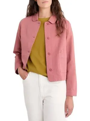 SEASALT CORNWALL Coombe Lane Organic Cotton Chore Jacket - Dusty Rose