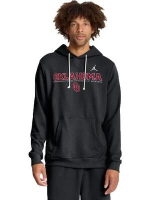 JORDAN BRAND Oklahoma Sooners 2025 Sideline Standard Issue Dri-fit Hoodie - Black