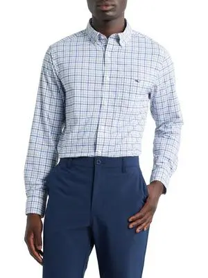 Vineyard Vines Forepeak Tattersall Check Performance Button-down Shirt - Lilac Breeze