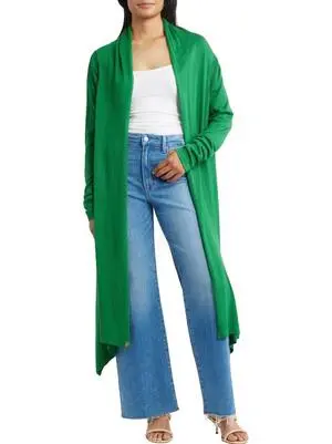 DAI MODA Cat Wrap Shawl Sweater - Green