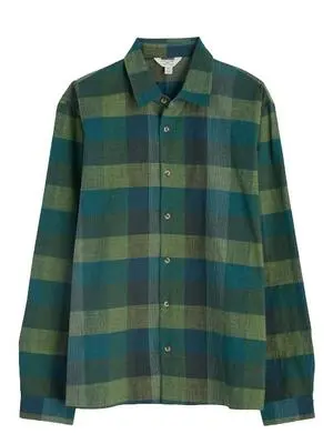 SEASALT CORNWALL Penmere Plaid Organic Cotton Button-up Shirt - Trystan Multi