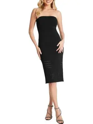 Guess Elisa Strapless Knit Dress - Black