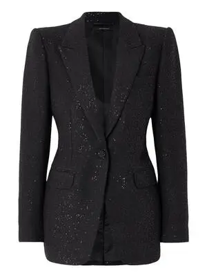 TOM FORD Sequin-embellished Wool-blend Blazer - Black