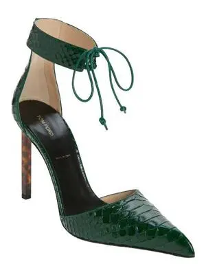 TOM FORD Ankle Tie Pump Emerald Green