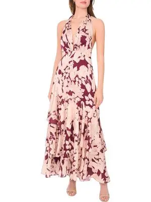 Parker The Vanya Floral Evening Dress - Zinfandel