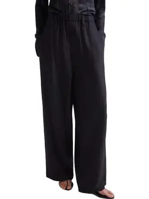 Proenza Schouler Salome Classic Twill Wide Leg Pants - Black