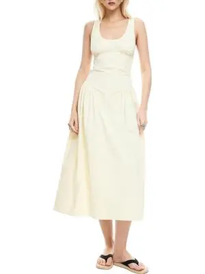 LIONESS Luna Rosa Sleeveless Midi Dress