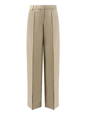 TOTEME Viscose And Wool Trousers - Beige