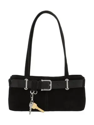 OSOI Shoulder Brocle Mini Bag - Suede Black