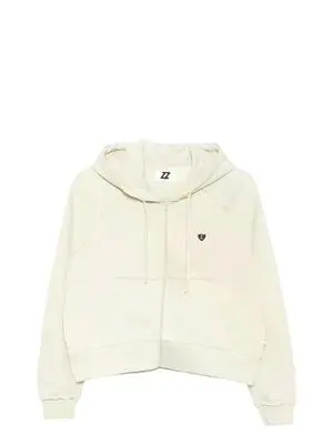 Izzue Distressed Cotton Hoodie - Neutrals
