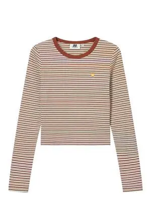 CHOCOOLATE Striped Long-sleeve T-shirt - Orange