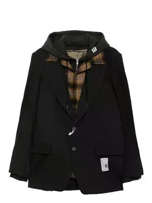Mihara Yasuhiro Multi-layer Hooded Jacket - Black